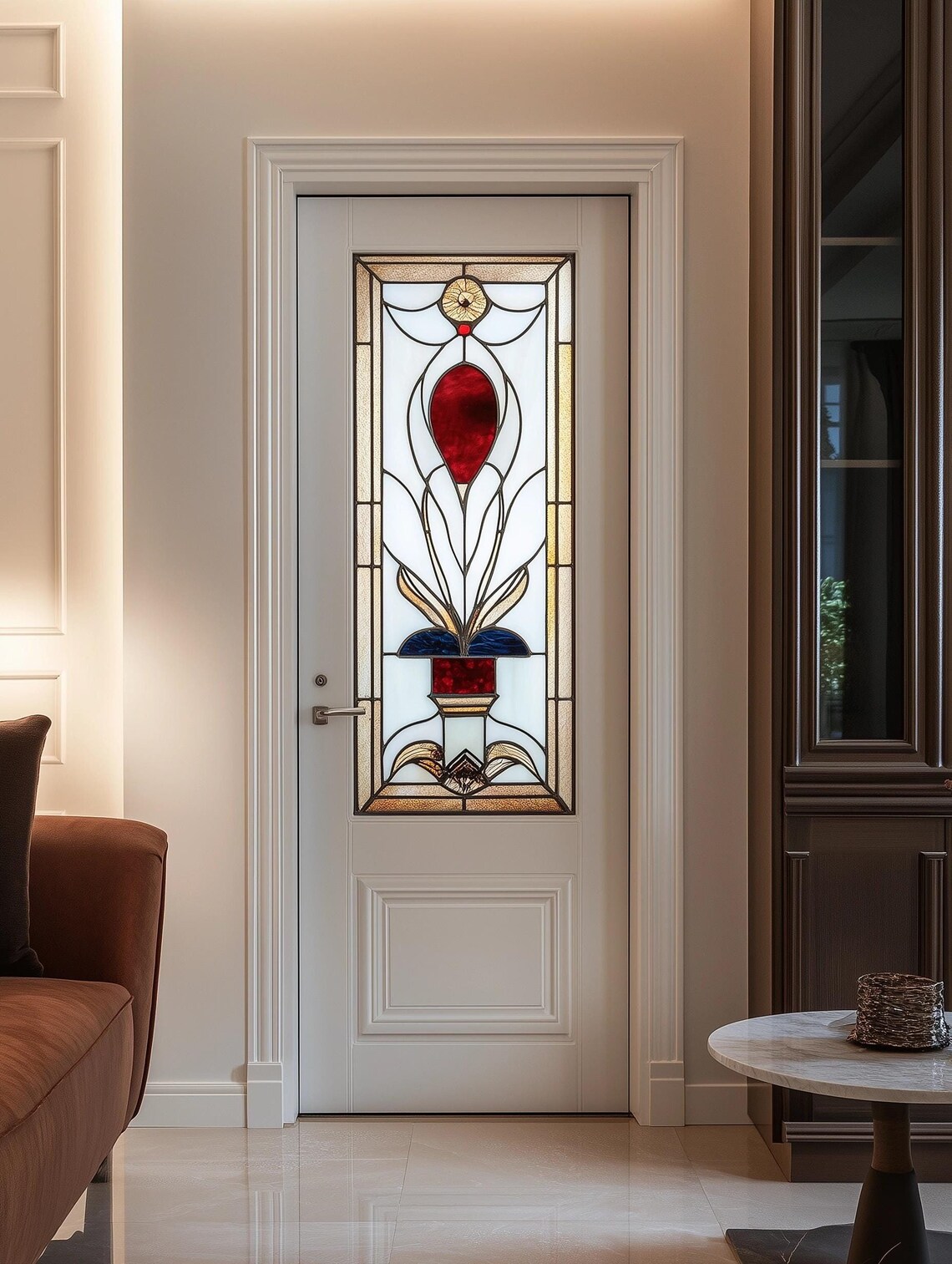 Custom 3D Matte Window Film - Stained Glass Decor, UV Protection ...
