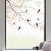 Decorative Bird & Branch Window Film: Semi-transparent Privacy Sticker ...