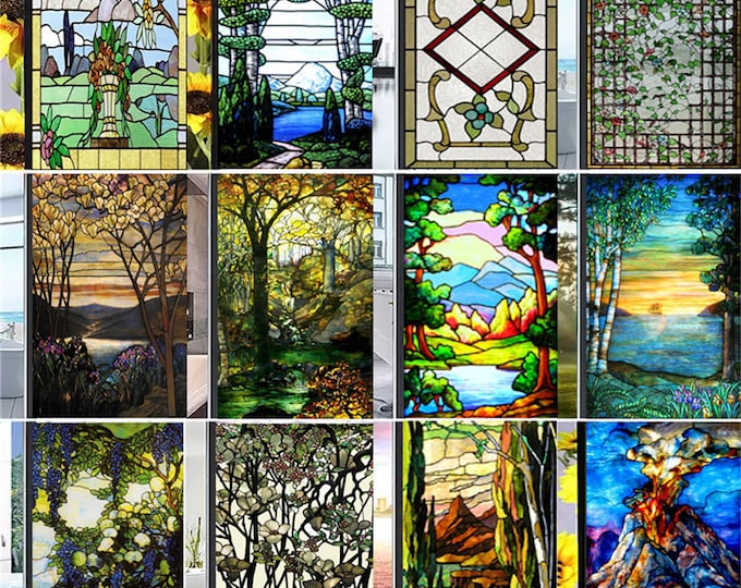 Gardenia Stained Glass Window Cling Beautiful Flower Window Artwork ...