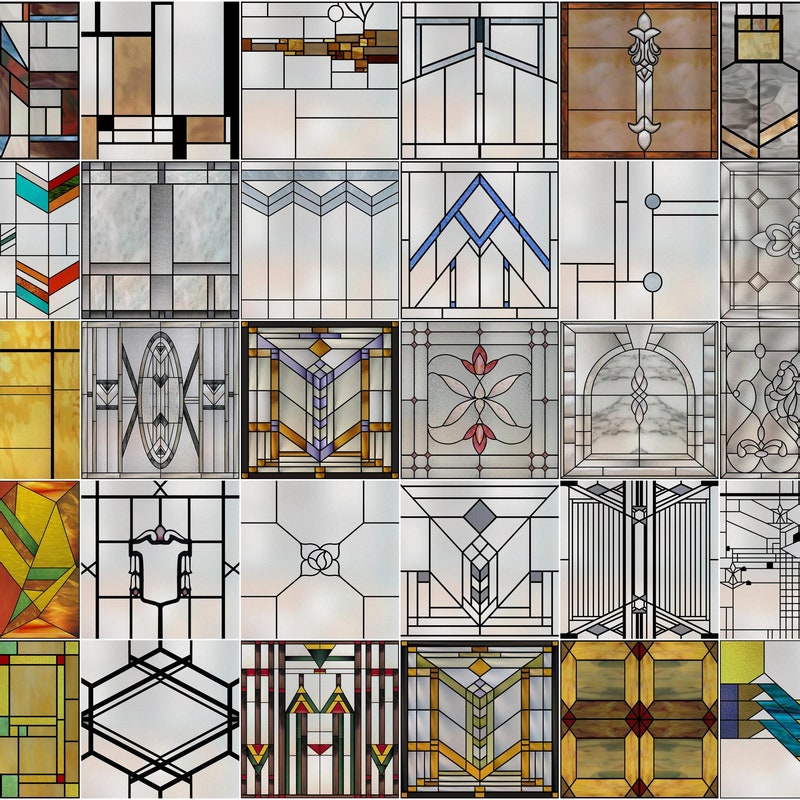 Leaded Glass Window Film - Etsy