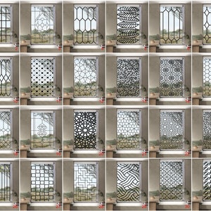 Stained Glass Window Film Clear Glass Sticker Static Cling Vintage ...