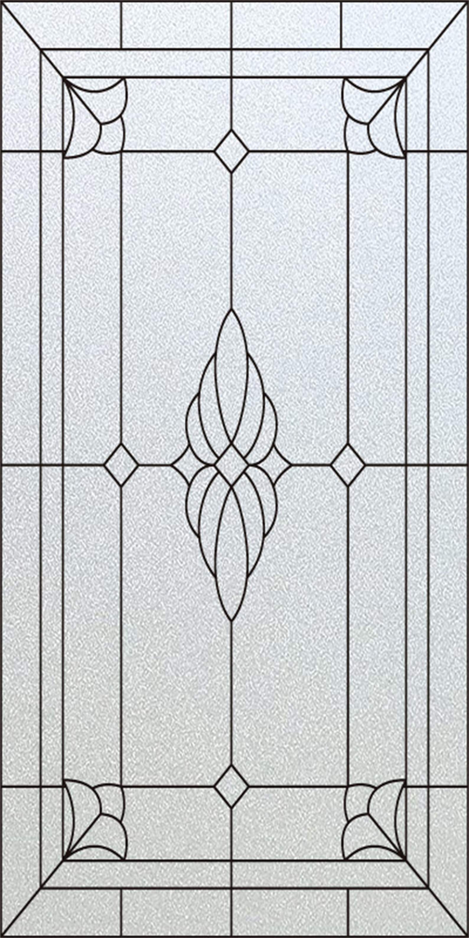 Decorative UV Window Film - Custom Size, Stained Glass Design, Privacy ...