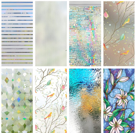 Privacy Window Film Static Clings Decorative Sun Blocking - Etsy