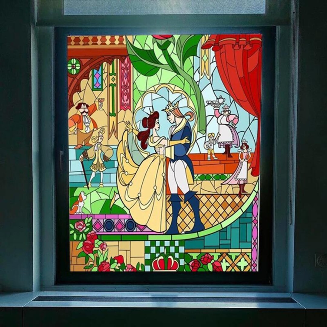 Custom Stained Glass Window Film – Decorative Privacy Design for Home ...
