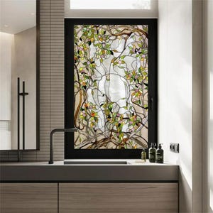 Green Jungle Decorative Privacy Window Film – Static Cling, Frosted ...