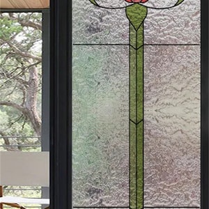 Custom Size - Stained Glass Window Film, Decorative Window Privacy Film ...
