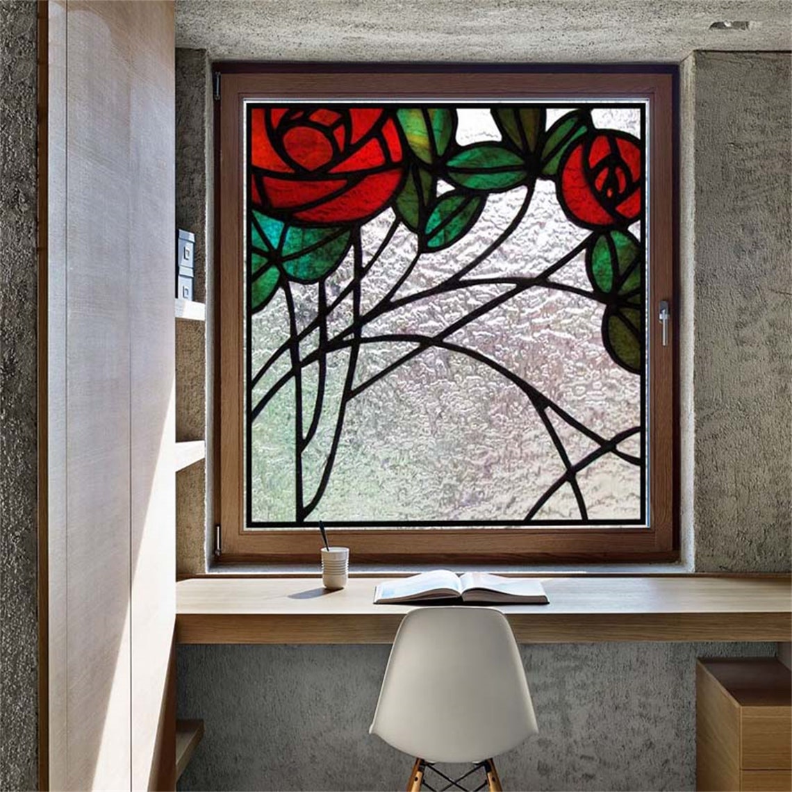 Customsize 3D Matte Window Film Stained Glass Decorative Uv Window ...