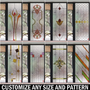 Custom Size -stained Glass Window Film, Decorative Window Privacy Film ...