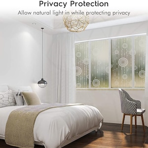 3D Matte Window Film Privacy Stained Glass Vinyl Self Adhesive Film ...