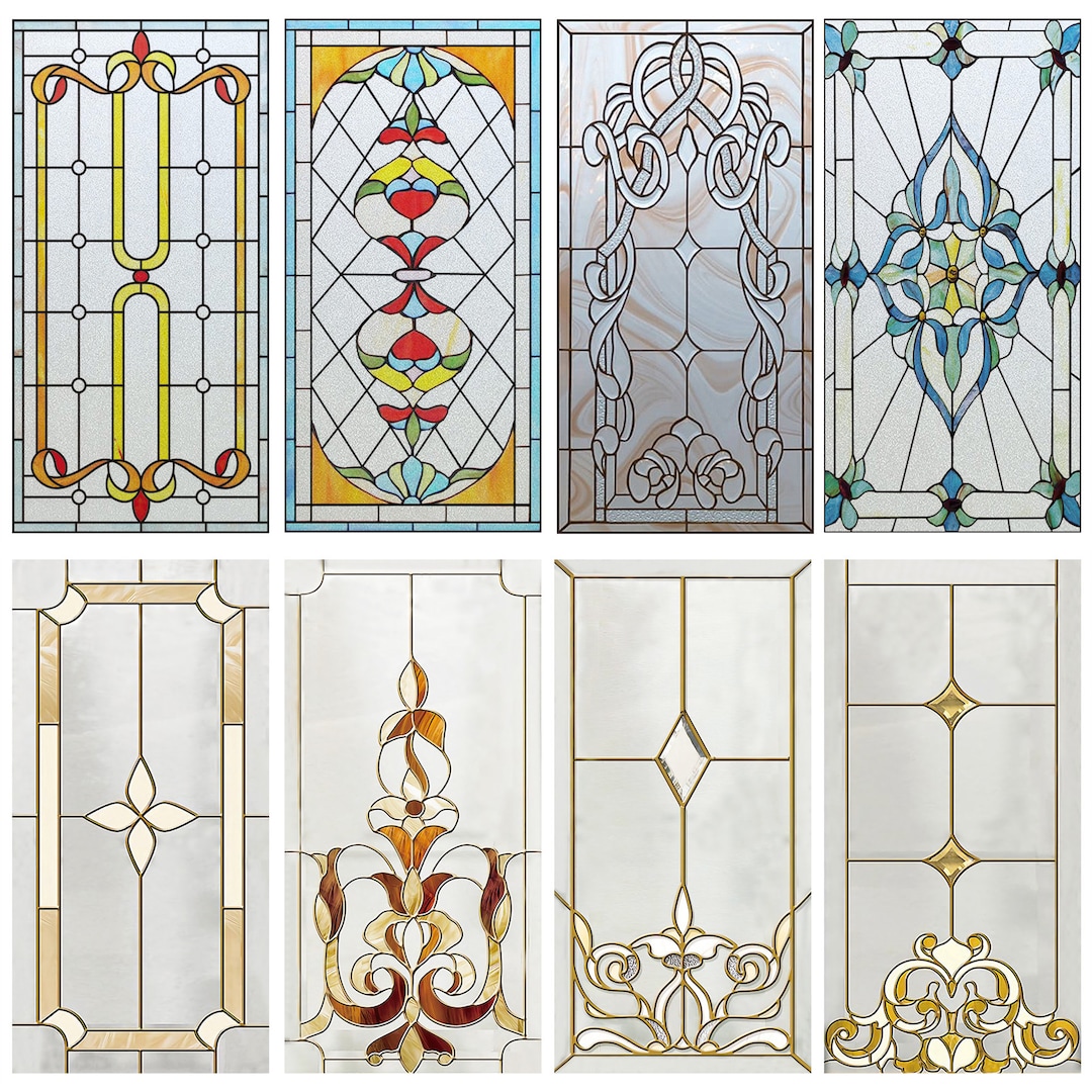 Custom Size Stained Glass Window Film Matte Finish UV - Etsy
