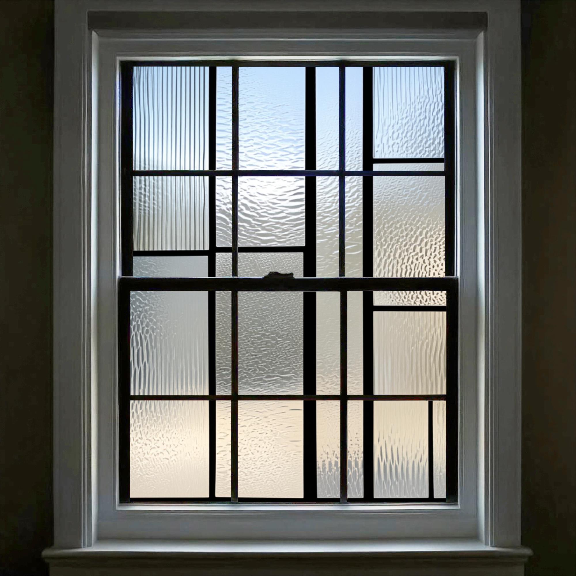Modern Geometric Frosted Window Film Privacy Static Cling Custom Size ...