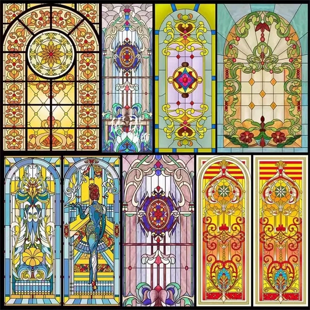 Custom Frosted Church Stained Glass Window Sticker – Translucent ...