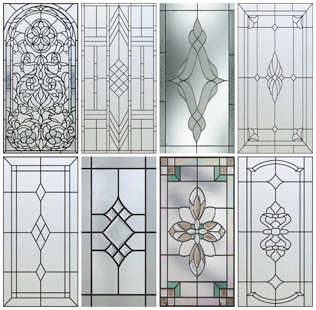 Custom Size Window Film Frosted Stained Glass Films Church Static Cling ...