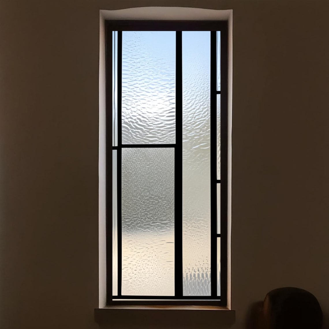 Modern Geometric Frosted Window Film Privacy Static Cling Custom Size ...