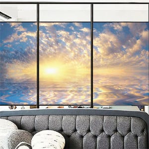 Custom Sunrise-sea View Window Film - Privacy PVC Anti-uv, Glue-free ...