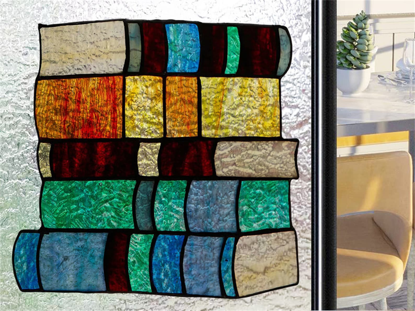 Custom Size Window Film Frosted Stained Glass Films,customized Art Deco ...