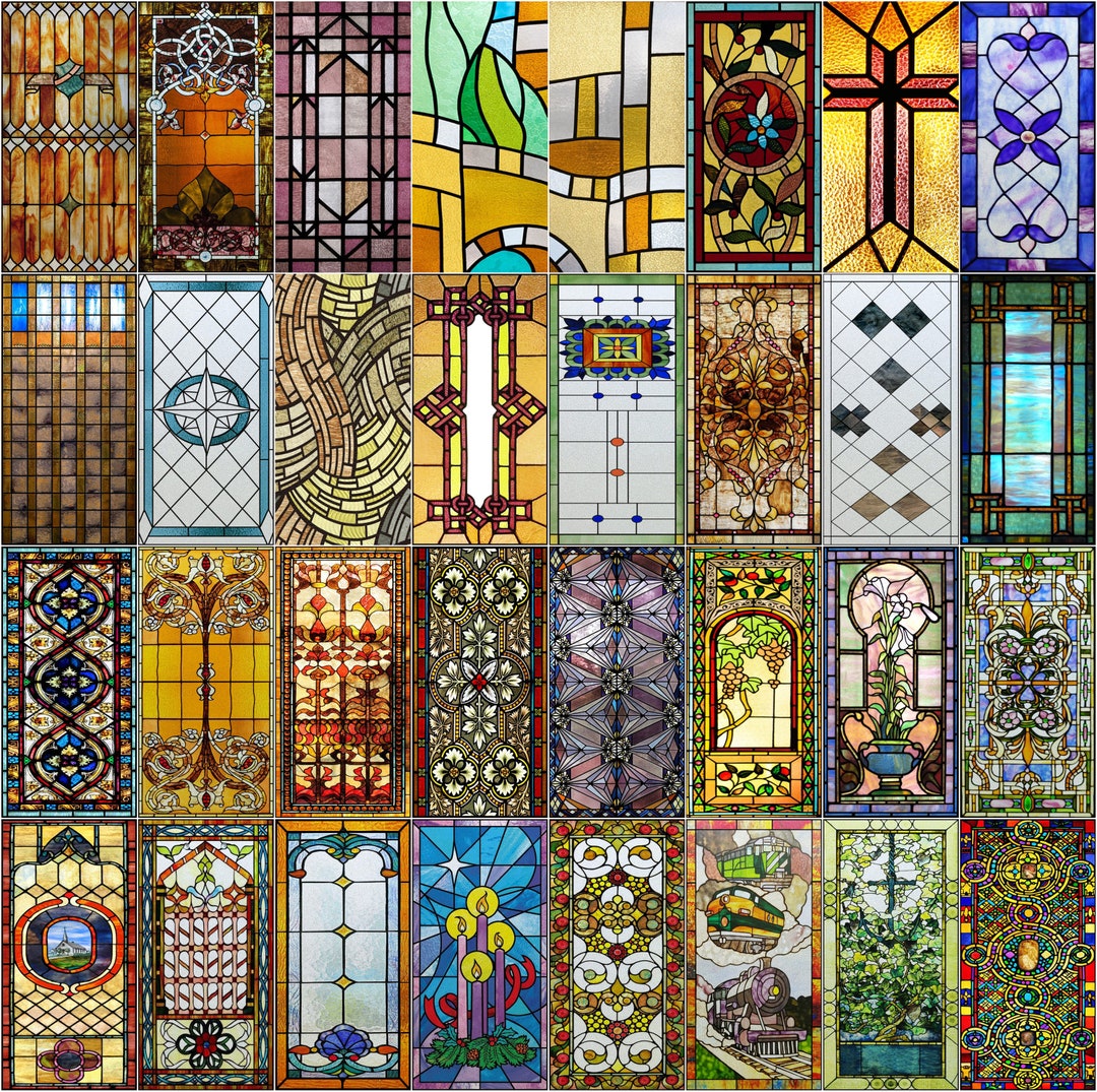 Custom-sized Classic Art Window Film: Stained Glass Stickers With ...