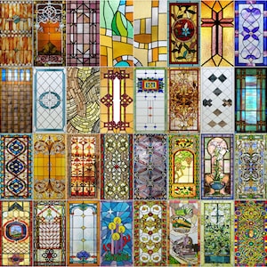 Custom-sized Classic Art Window Film: Stained Glass Stickers With ...