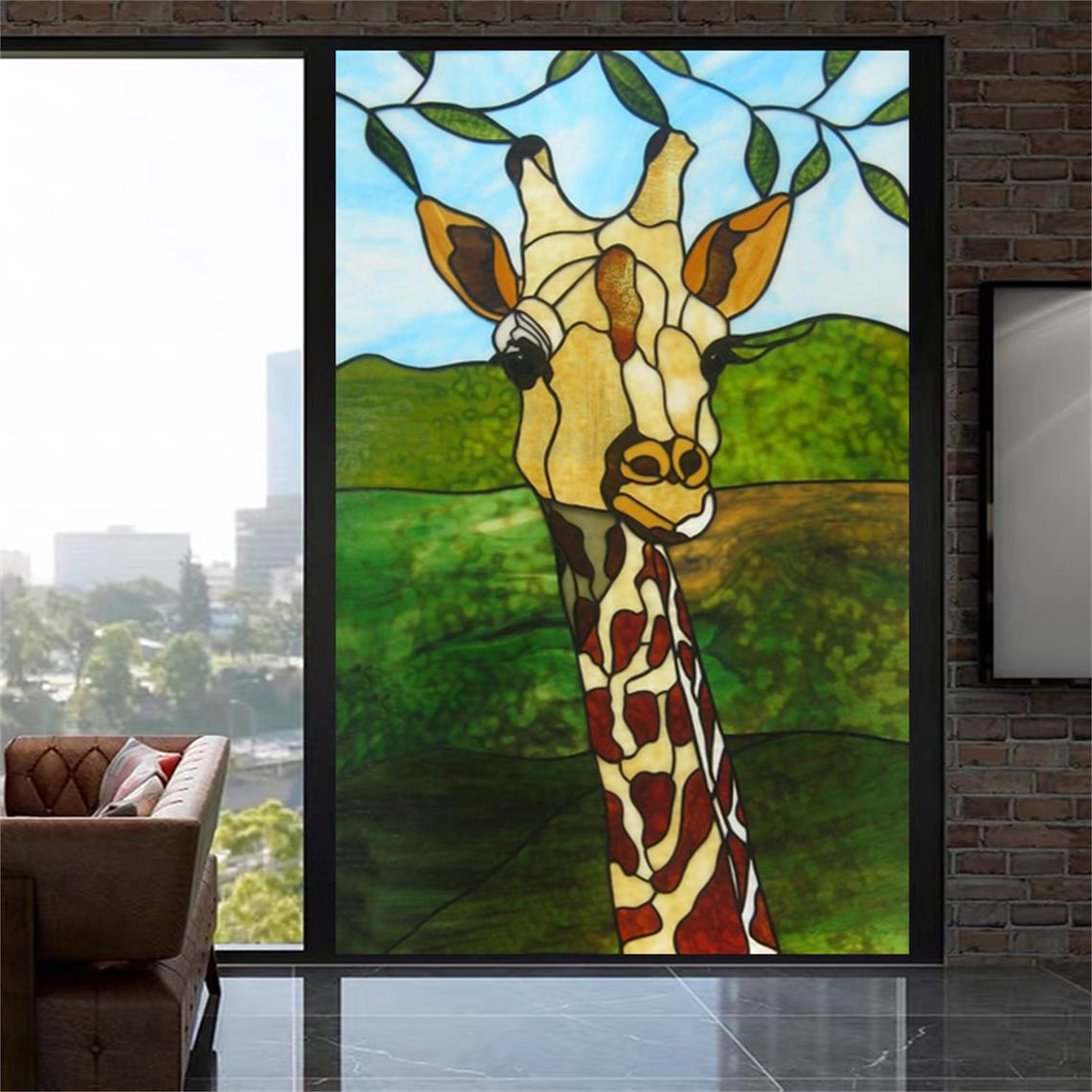 Stained Glass Window Film Animal Fish Bird Cat Tiger Color - Etsy UK