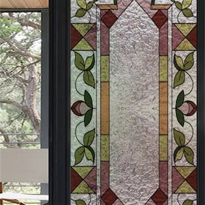 Custom Size - Stained Glass Window Film, Decorative Window Privacy Film ...