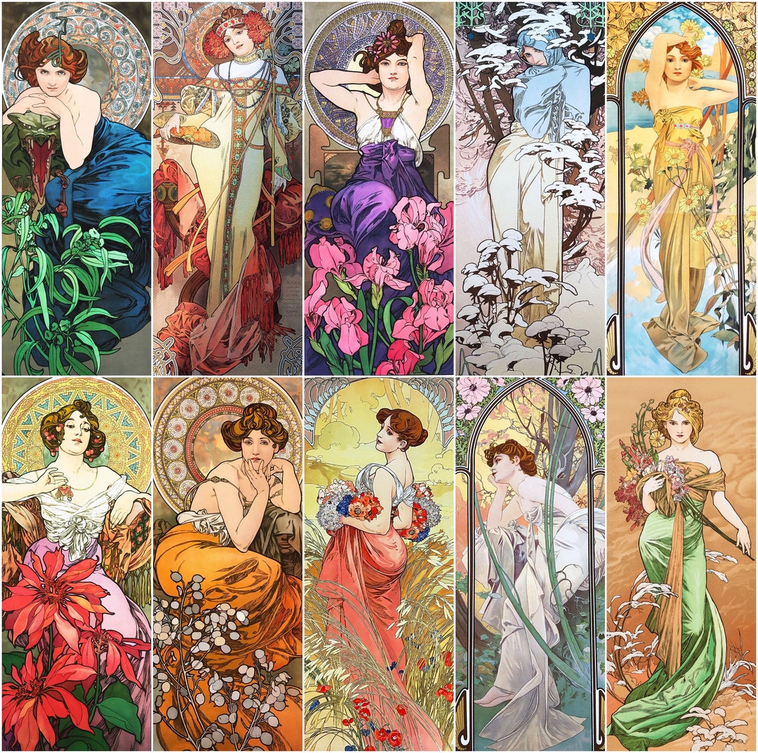 Personalized Mucha-inspired Window Film: Custom Size Static Cling for ...