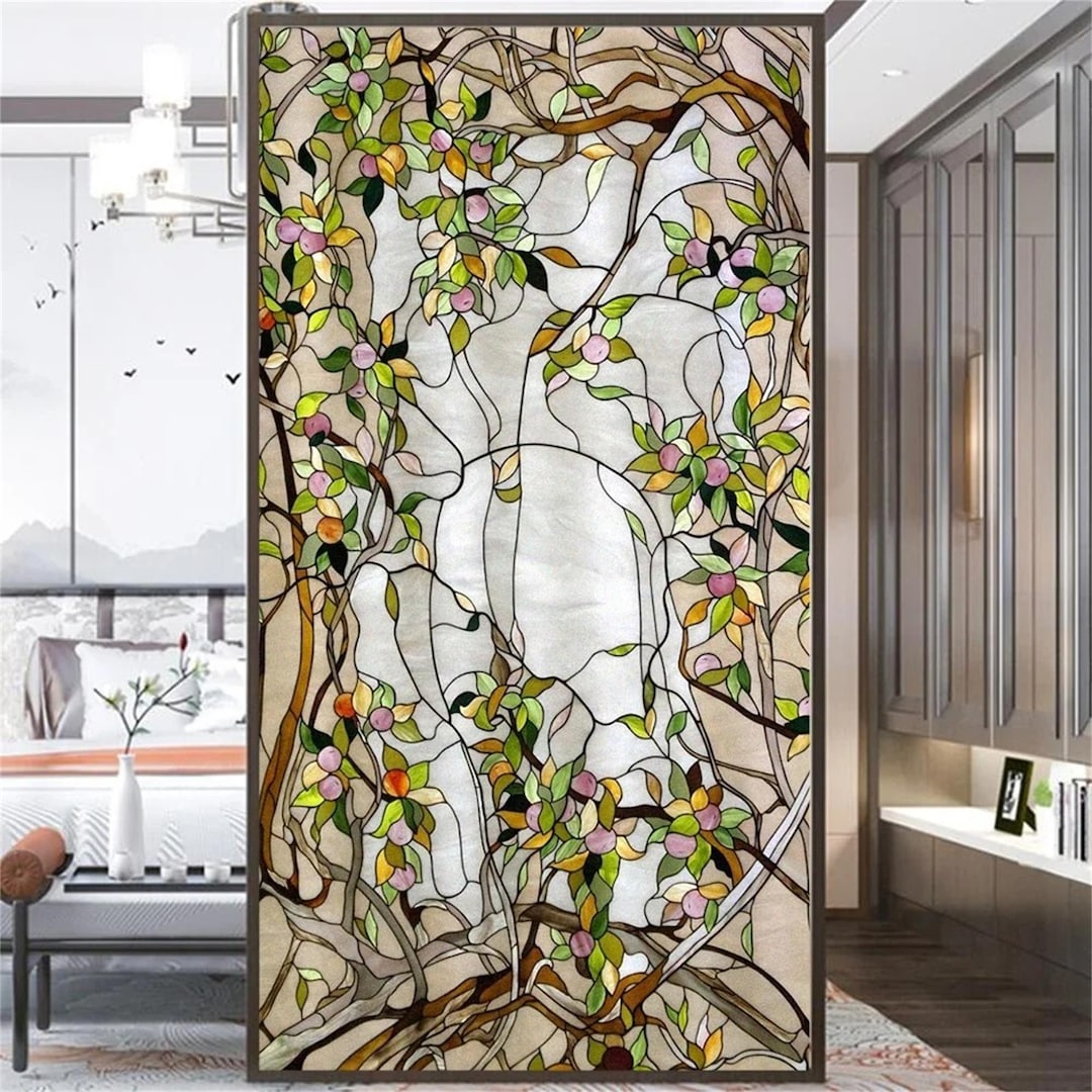 Green Jungle Decorative Privacy Window Film – Static Cling, Frosted ...