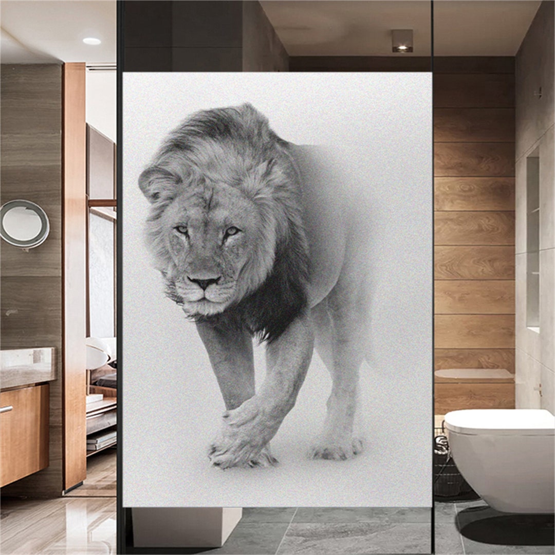 Customized Size Window Film Privacy Lion Glass Sticker Sun Protection ...