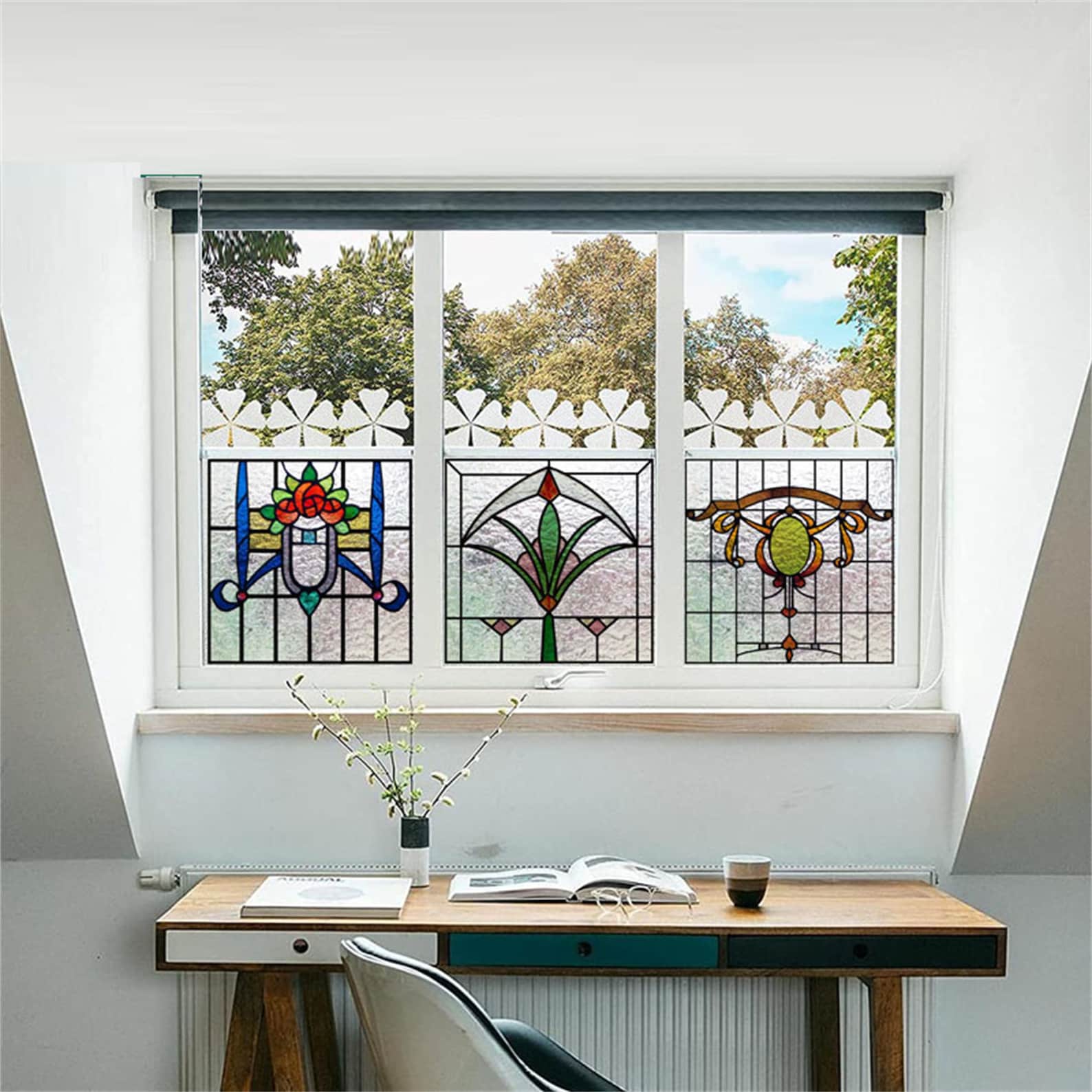 Customsize 3D Matte Window Film Stained Glass Decorative Uv Window ...