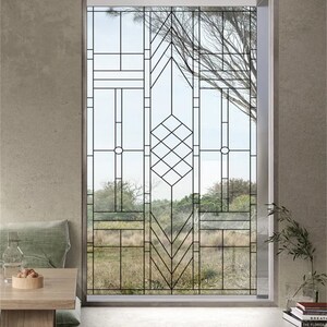 Stained Glass Window Film Clear Glass Sticker Static Cling Vintage ...