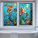 Stained Glass Window Film Animal Fish Bird Cat Tiger Color - Etsy