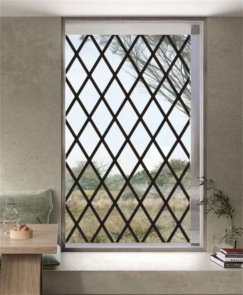 Stained Glass Window Film Clear Glass Sticker Static Cling Vintage ...