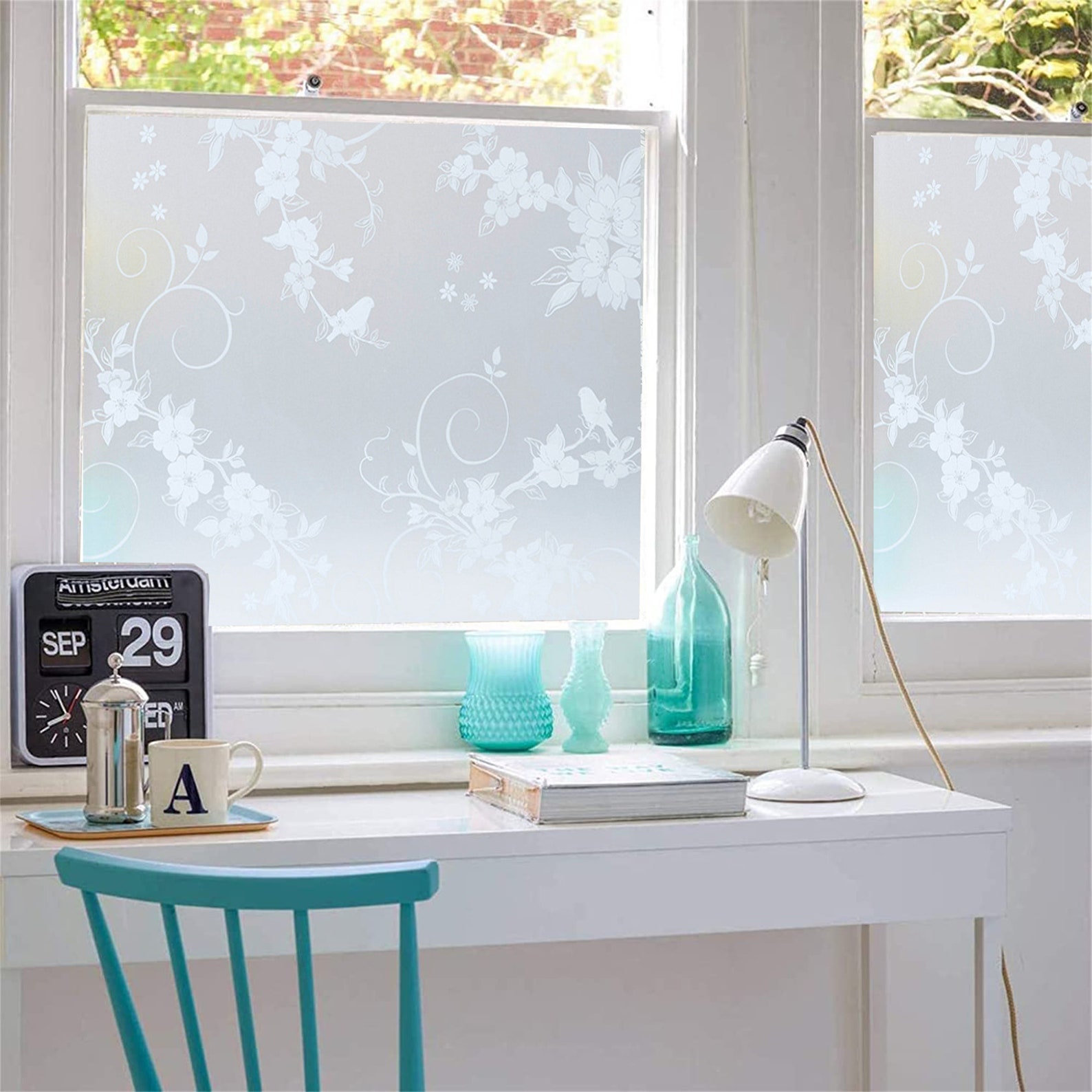 3D Matte Window Film Privacy Stained Glass Vinyl Self Adhesive Film ...