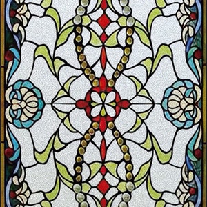 Decorative UV Window Film - Custom Size, Stained Glass Design, Privacy ...
