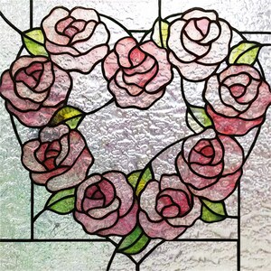 Decorative 3D Rose Window Film - Frosted Non-adhesive Cling for Home ...