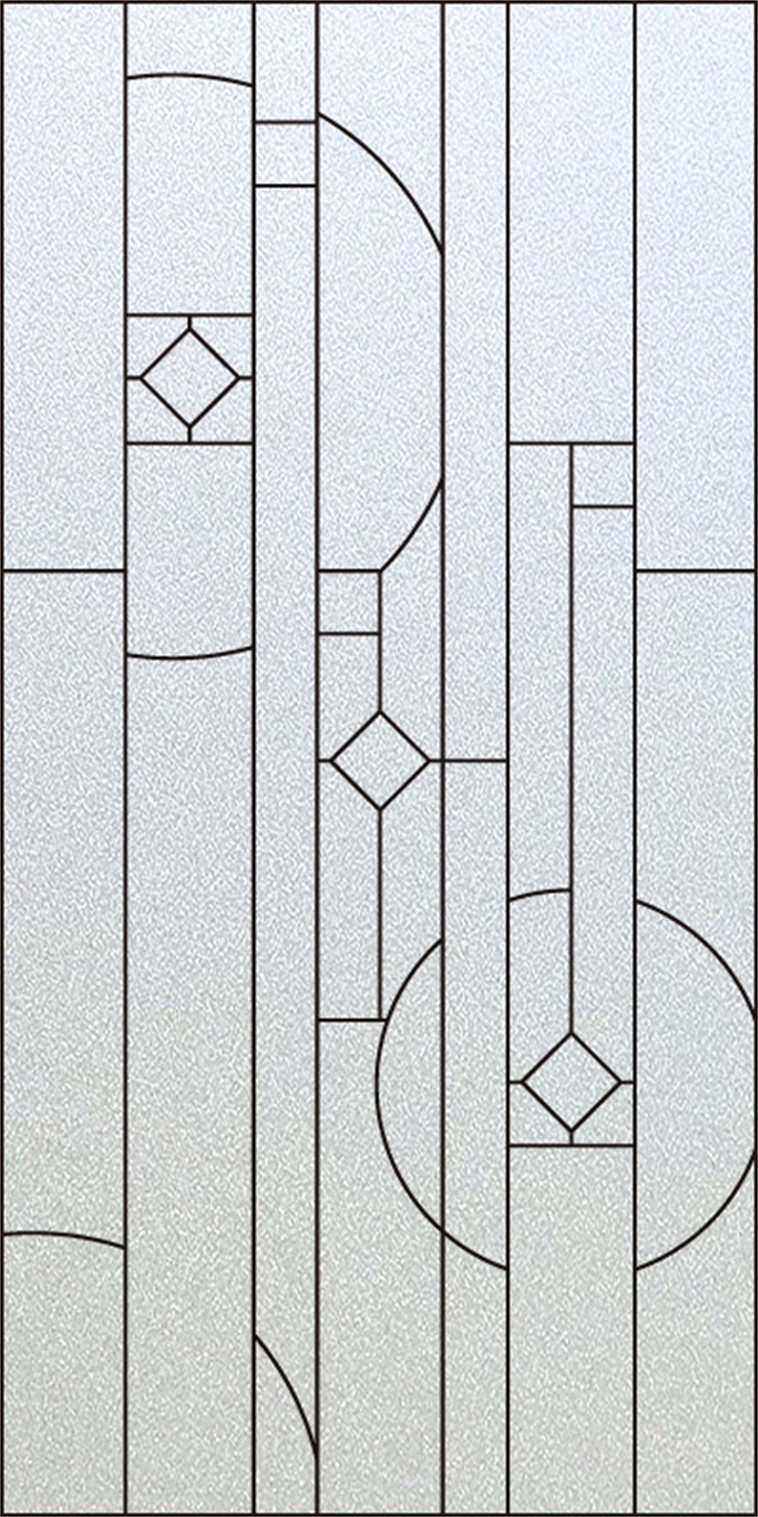 Matte Finish Window Film -stained Glass Decorative Design, Custom Size ...