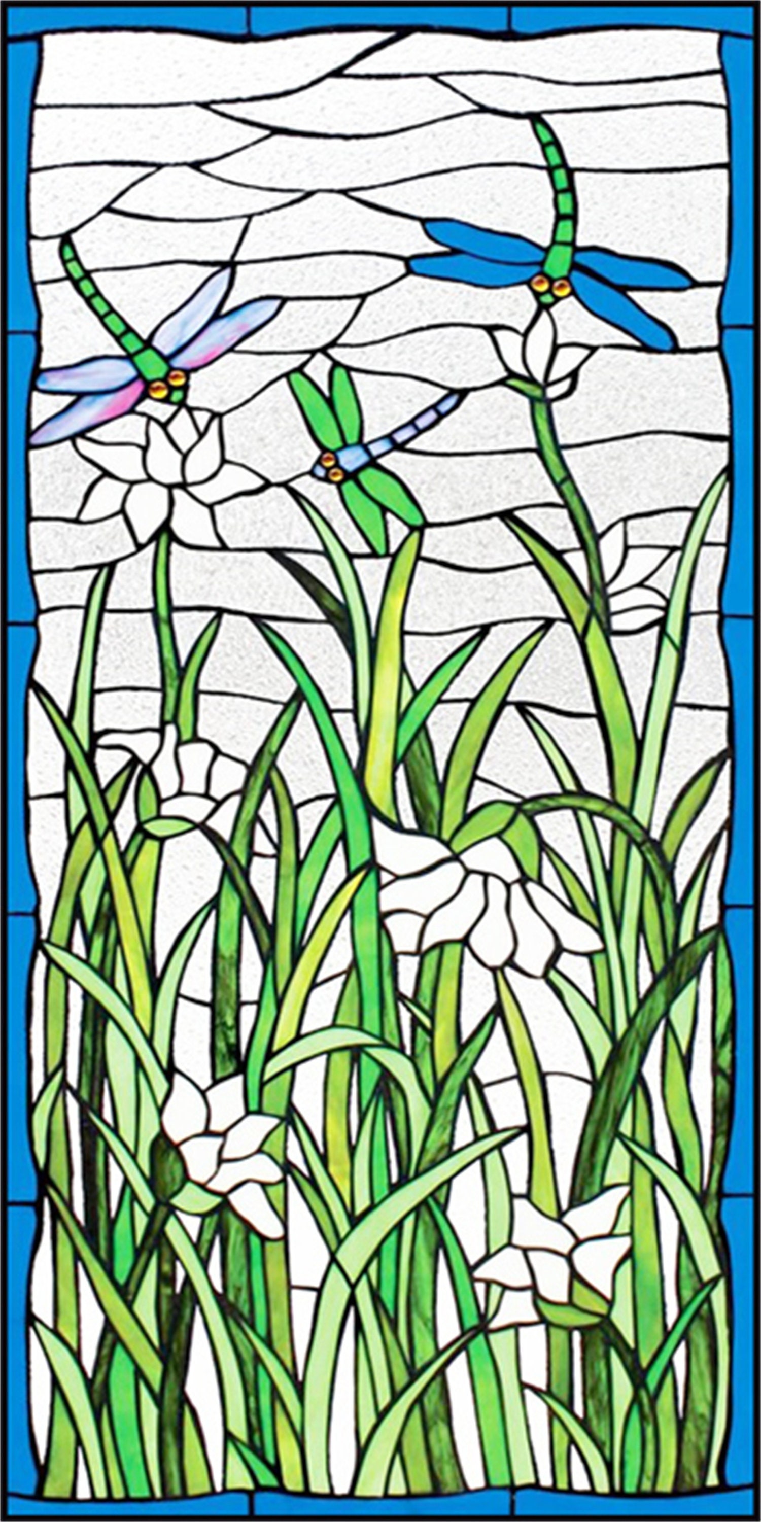 Matte Finish Window Film -stained Glass Decorative Design, Custom Size ...