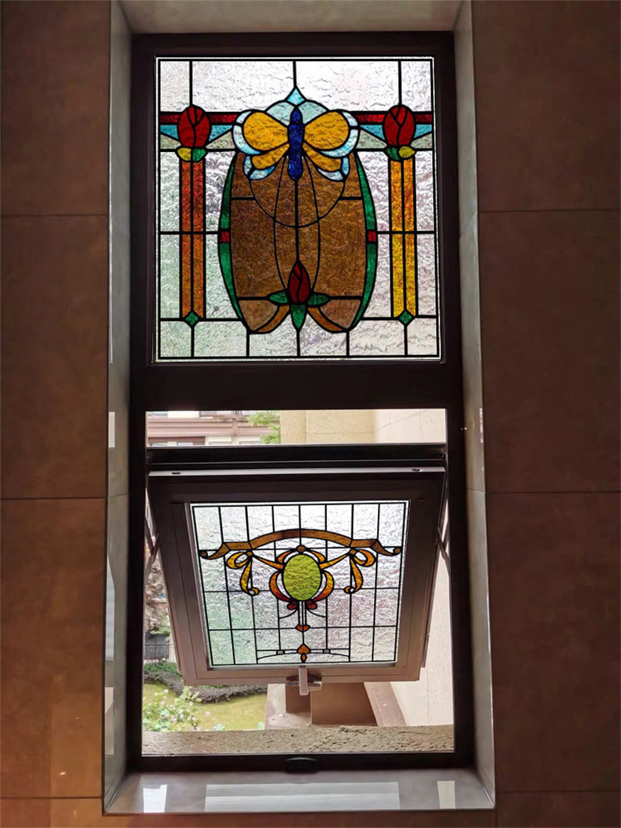 Customsize 3D Matte Window Film Stained Glass Decorative Uv Window ...