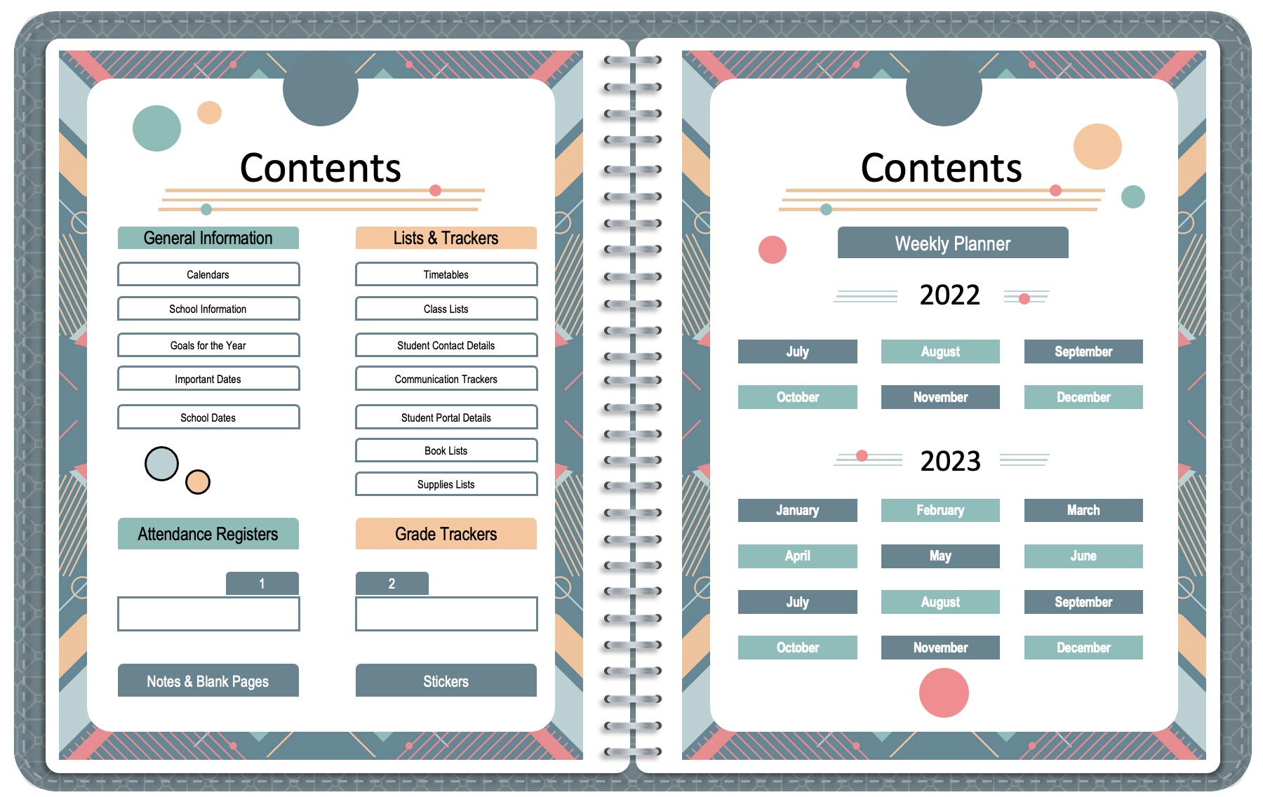 Teacher's 2022-2023 Digital Planner - Etsy