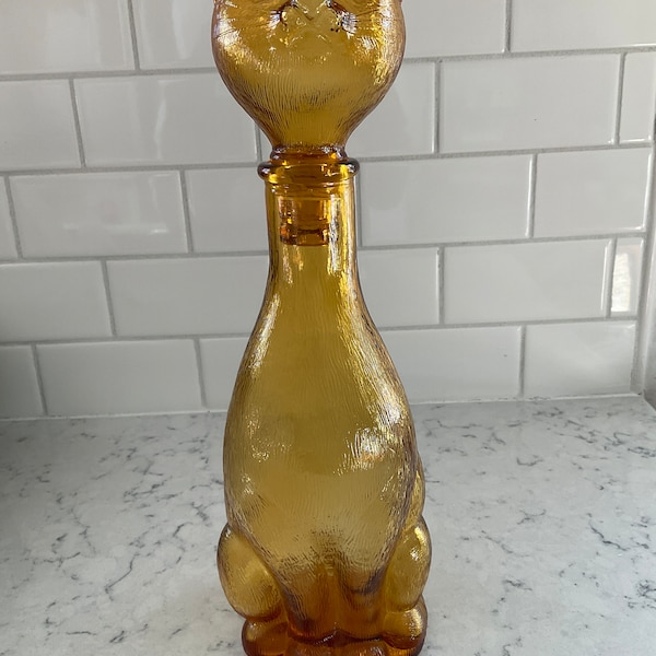 Amber Glass Decanter - Etsy