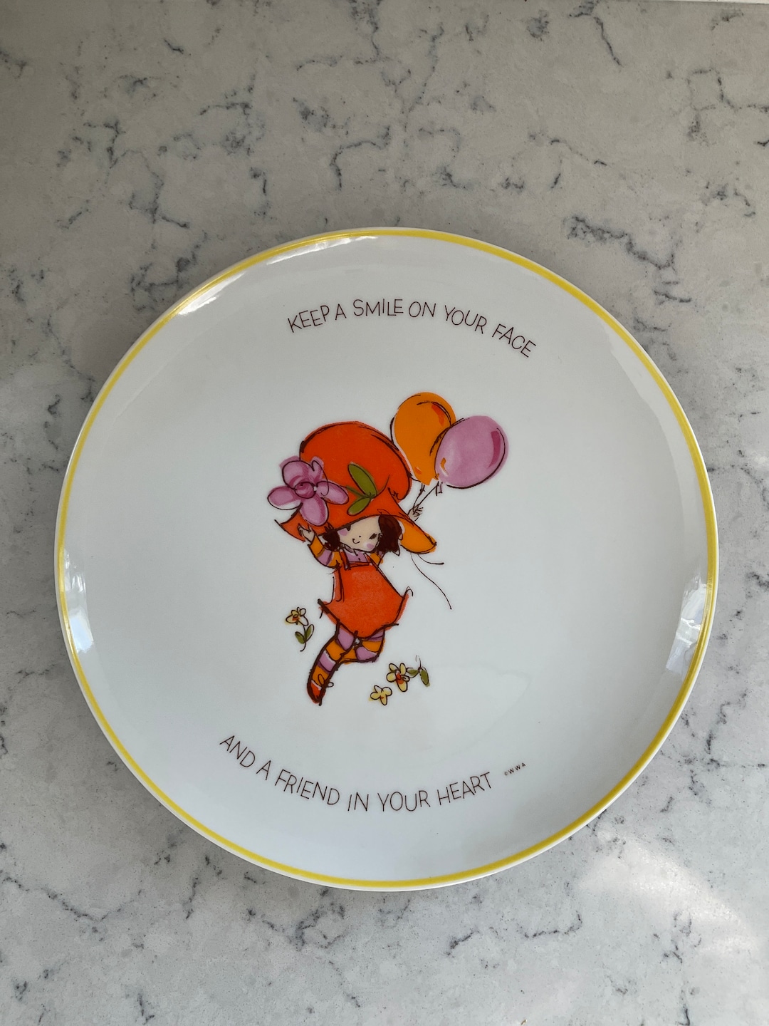 Vintage Mousiest Collectors Plate Girl With Balloons Friendship Plate ...