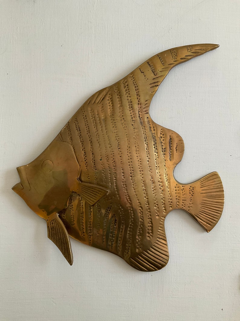 Brass Angelfish Wall Art Set of 3 - Etsy