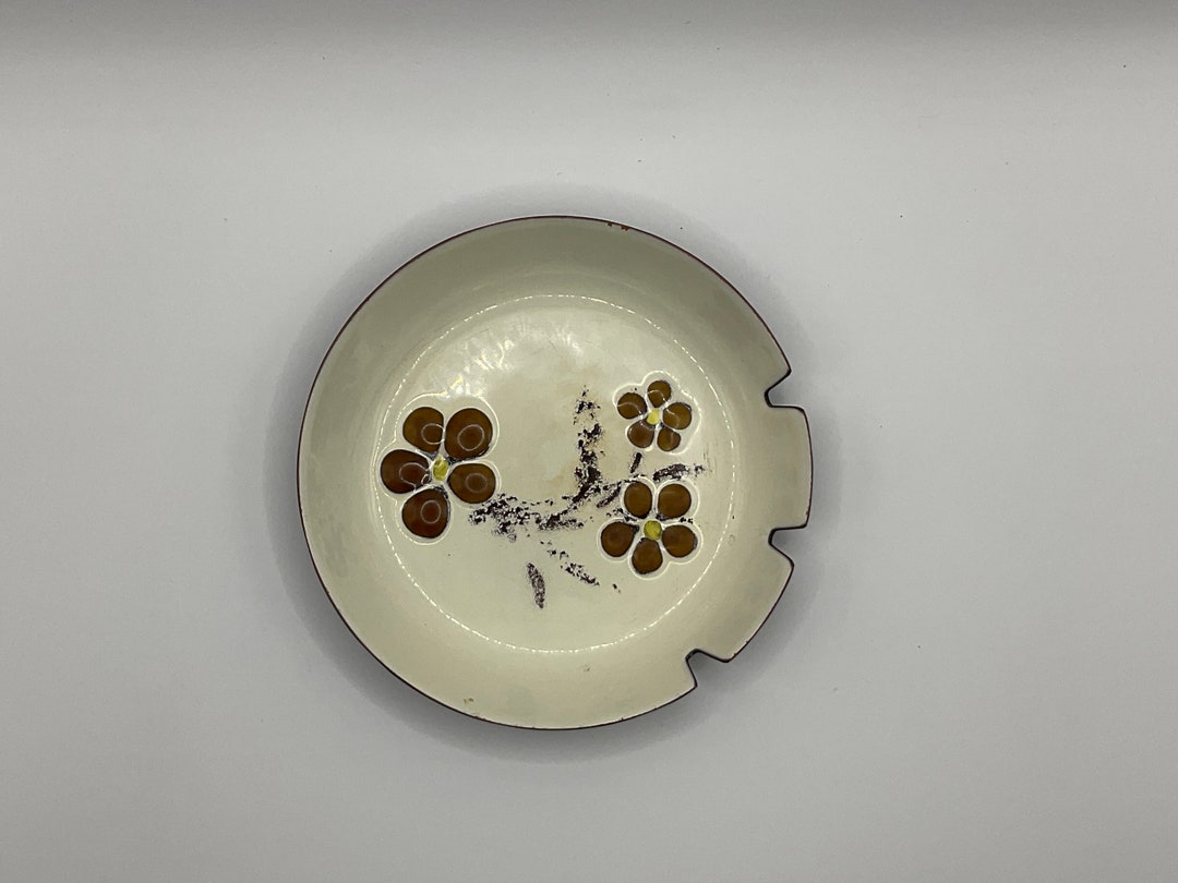 Vintage Enamel Ashtray/spoon Rest/paint Brush Rest Mcm - Etsy