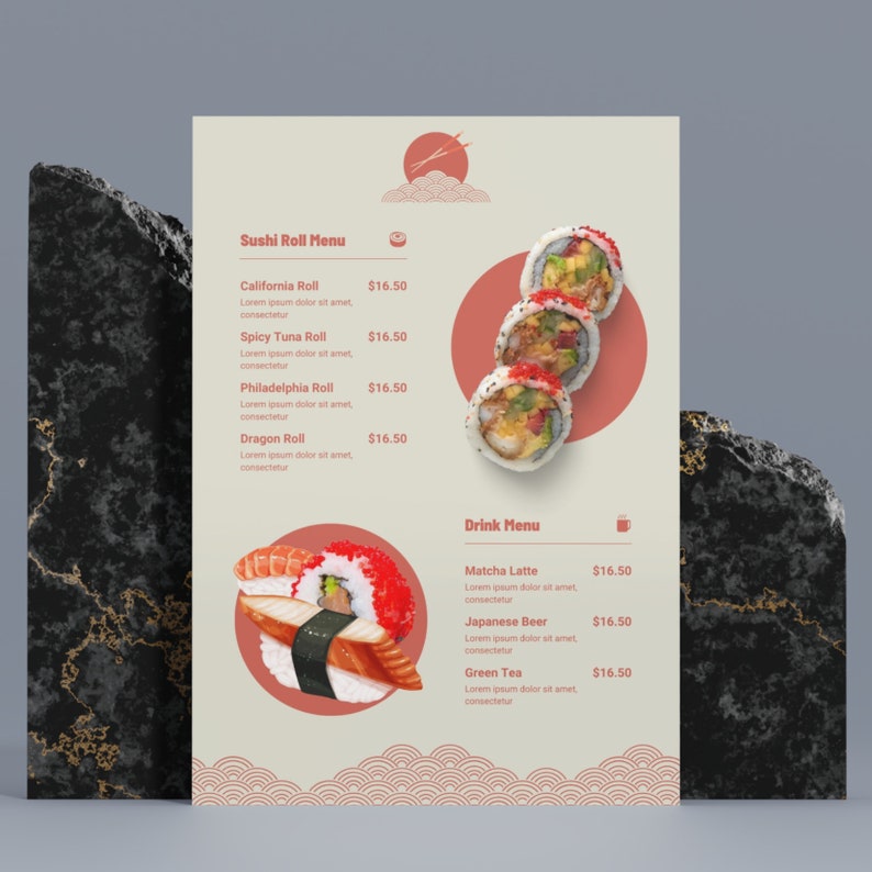 Hibachi Menu Card, Hibachi Dinner Menu, Hibachi Birthday Menu, Instant ...