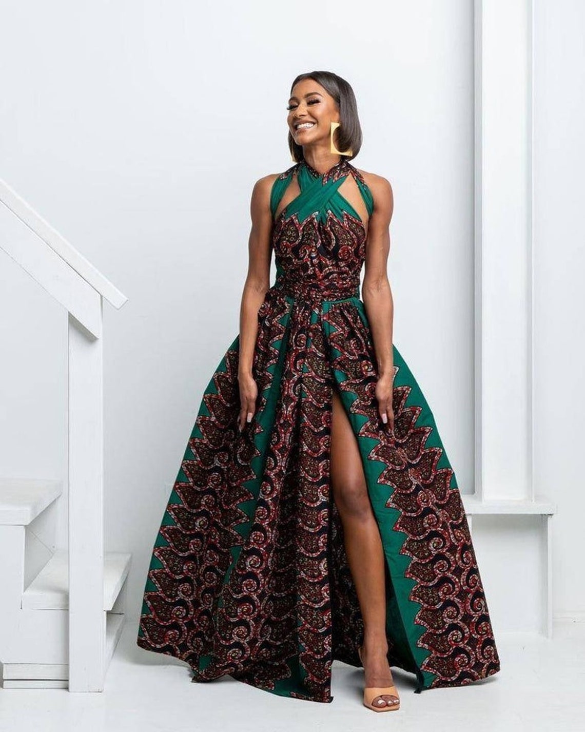 African Print Infinity Dress Ankara Infinity Dress African Etsy