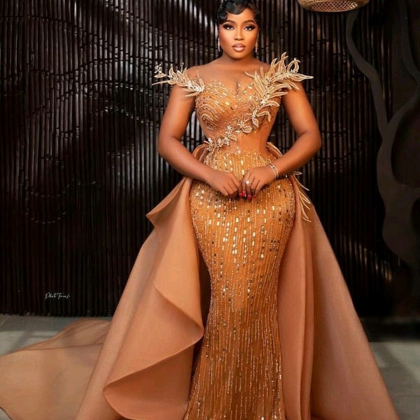 Gold Prom Dress - Etsy