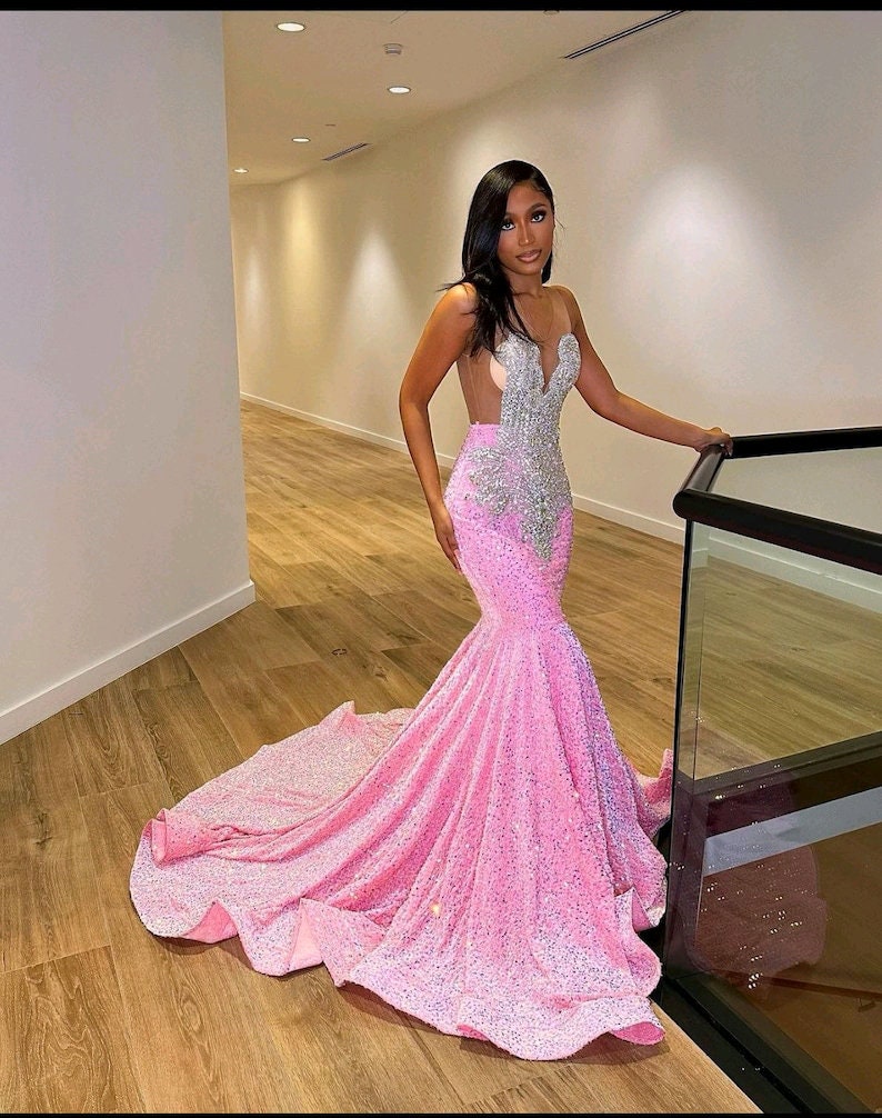 Light Pink Mermaid Prom Dress