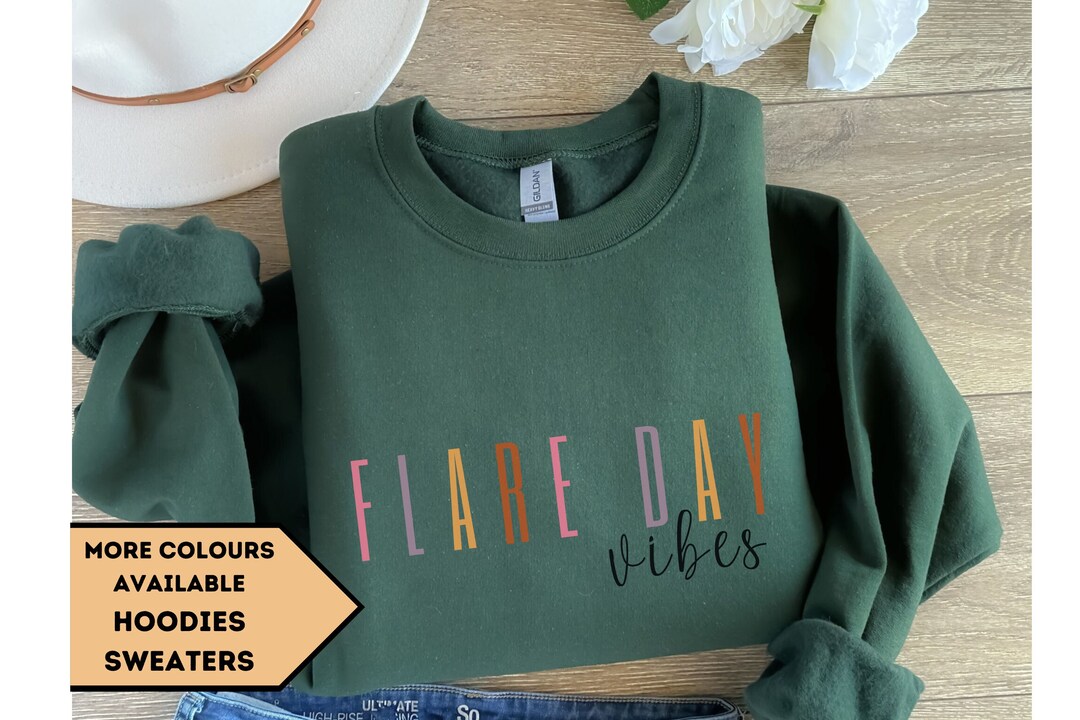 Flare Day Vibes Sweatshirt, Irritable Bowel Hoodie, Funny IBS Crewneck ...