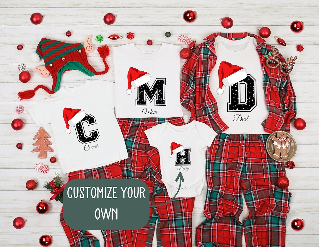 Personalised Christmas T Shirts, Matching Family Christmas Shirts ...