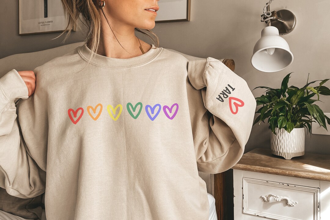 Personalised LGBT Sweatshirt Jumper Comfy Soft Touch Gift Cute Birthday ...