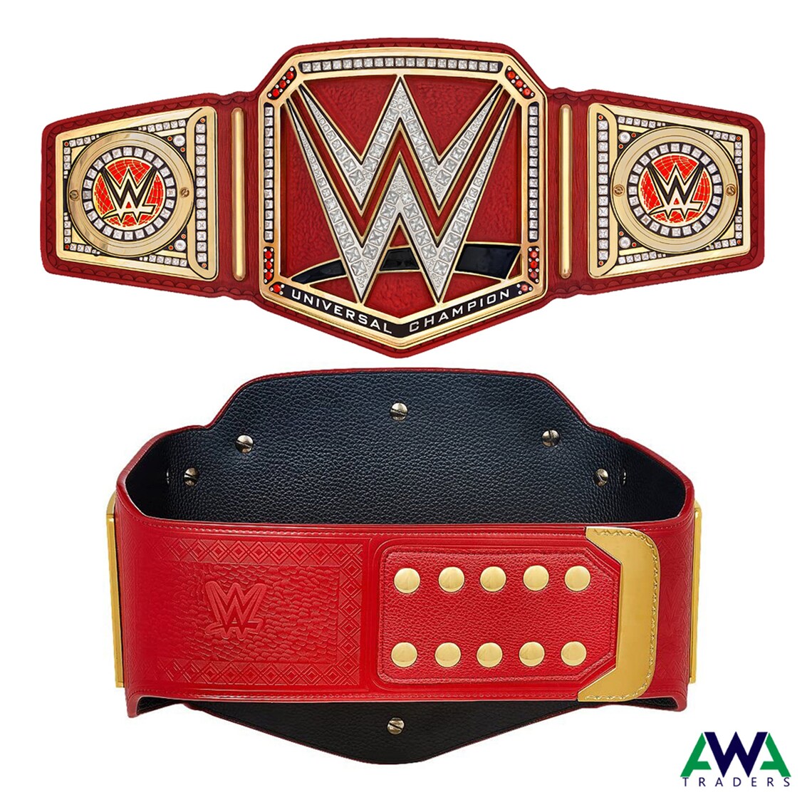 Universal Championship Replica Title Belt Red 2mm Adult Belt WWE Elite ...